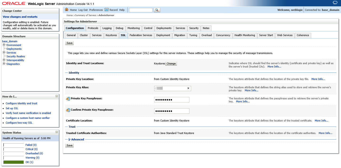 Installing a Certificate on WebLogic Servers | Tencent Cloud