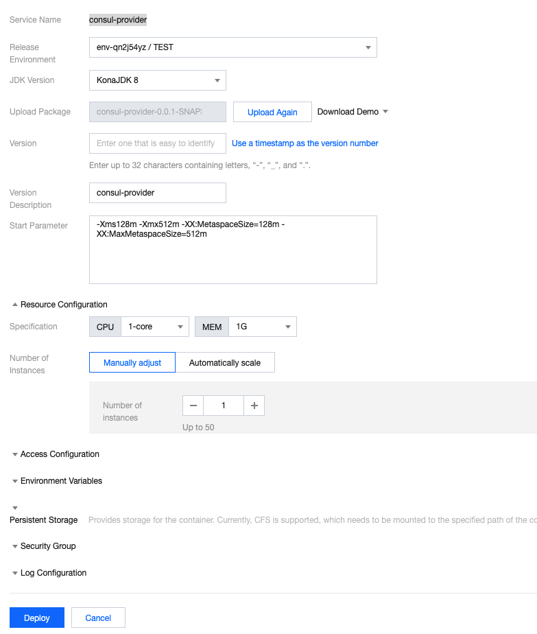 Creating and Deploying Application | Tencent Cloud
