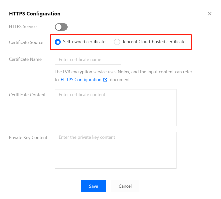 Configuration Tencent Cloud